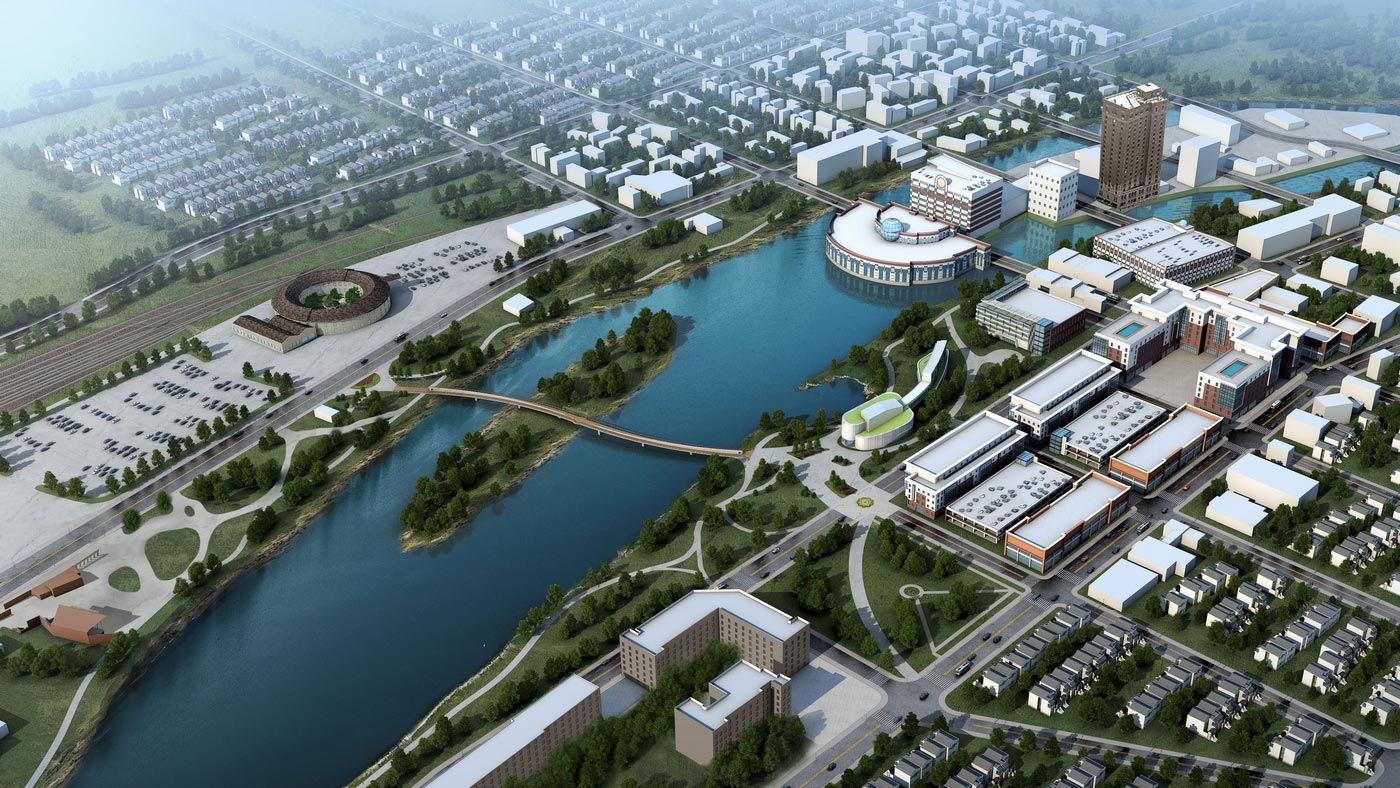 Cordogan, Clark & Associates : Master Planning : Riverfront Master Plan